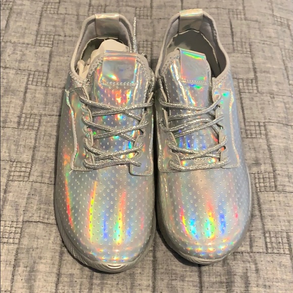 Fashion Nova | Shoes | Silver Tennis Shoes | Poshmark
